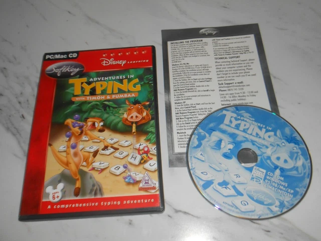 DISNEY LEARNING - Adventures in Typing with Timon & Pumbaa PC CD Rom ...
