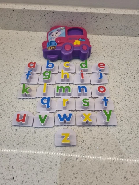LEAPFROG. PINK BUS Fridge Phonics Magnetic Alphabet Letter Set. Missing ...