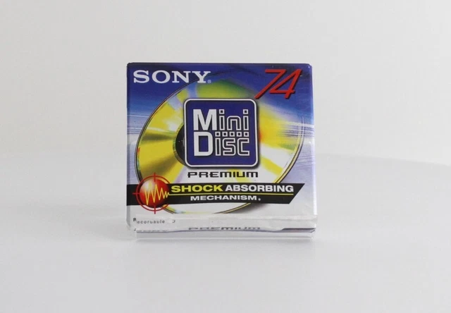SONY PREMIUM RECORDABLE MiniDisc 74 mins - Shock Absorbing Mechanism ...