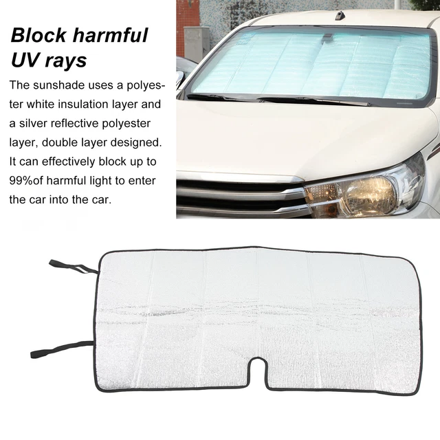 CAR FRONT WINDSHIELD Sun Shade Reflective Polyester UV Ray Reflector ...