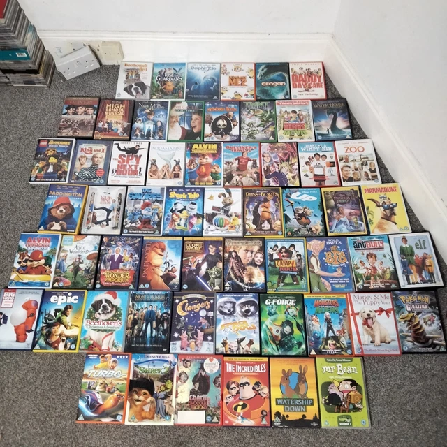 X58 KIDS FAMILY Films Animated Cartoon PG U 12 DVD Bundle Lot Wholesale ...