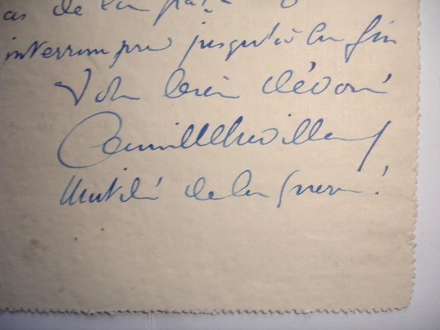 AUTOGRAPHE CAMILLE CHEVILLARD Alfred Cortot Hélène Lapierre Compositeur ...