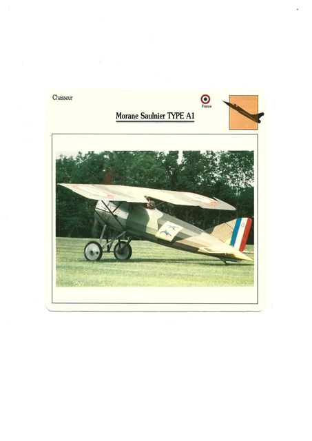 MORANE-SAULNIER TYPE A1 Avion Chasseur / Fiche AVIATION EUR 1,75 ...