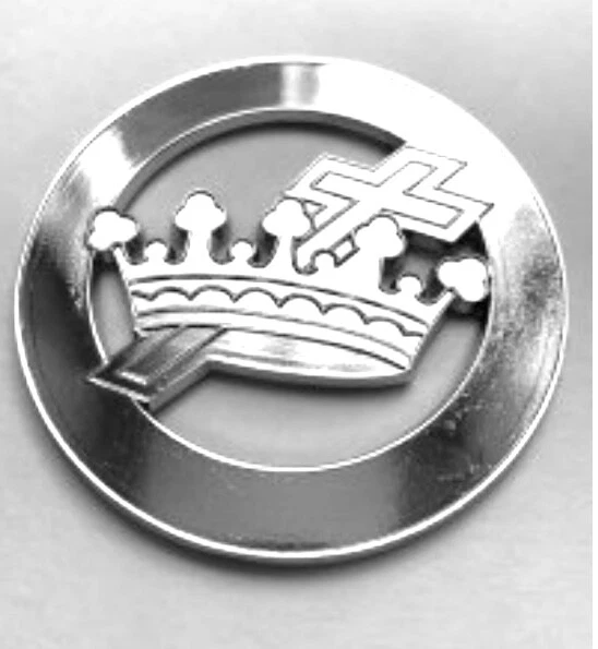 MASONIC METAL Chrome Cross and Crown 3” Emblem £13.32 - PicClick UK