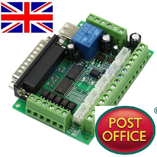 MACH3 INTERFACE CARD CNC 5 axis with optocoupler adapter stepper motor ...