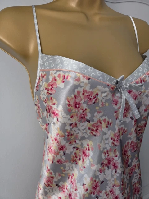 LADIES VTG LIGHT Grey Mix Silky Satin Polyester Full Slip Size 18 (Long ...