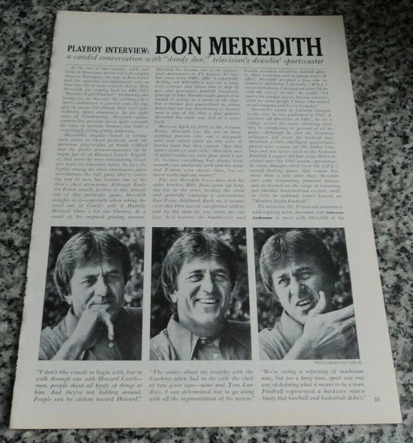 PLAYBOY INTERVIEW - NFL Star DANDY DON MEREDITH February, 1978 EUR 2,65 ...
