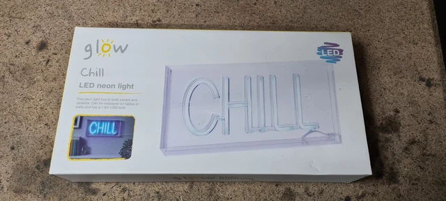 GLOW CHILL LED Neon Light 15cm X 30cm Blue Bulb Usb £13.47 - PicClick UK