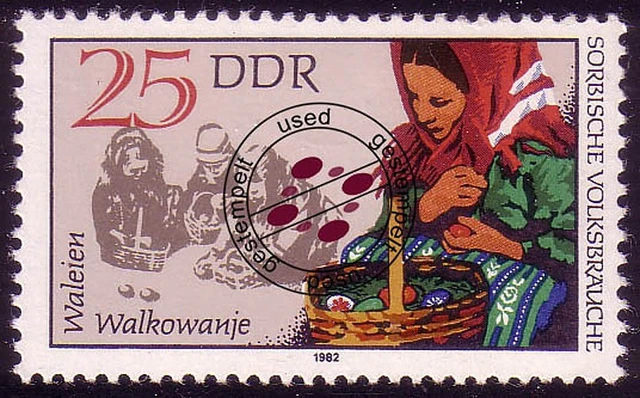 2718 SORBISCHE VOLKSBRÄUCHE 25 Pf Waleien ** EUR 1,00 - PicClick DE