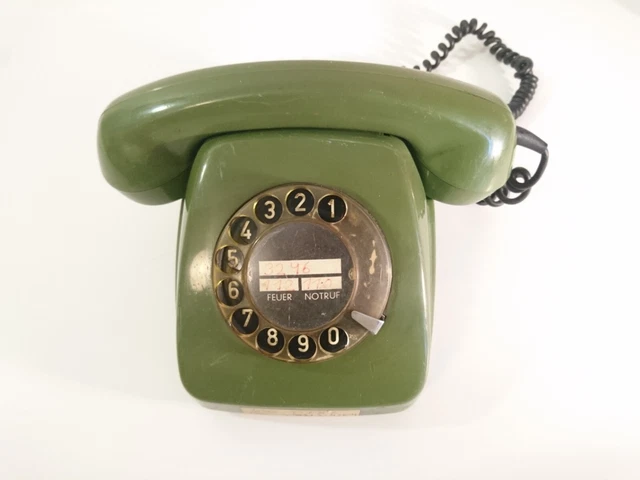 VINTAGE RETRO ROTARY Dial Telephone Green 1970s DEG Germany £34.32 ...
