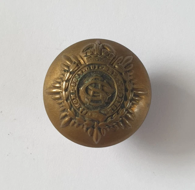 BRITISH ARMY MILITARY button WWI First World War Army Service Corps ASC ...