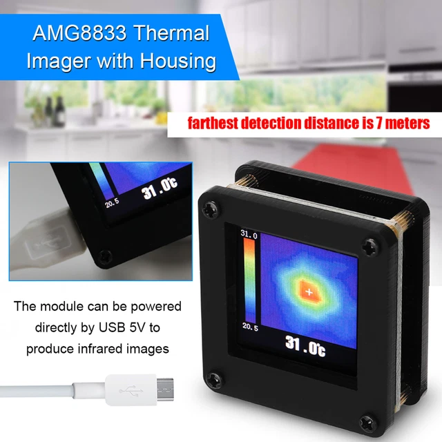 IR THERMAL IMAGER Handheld Thermograph Infrared Temperature Sensor A8V2 ...