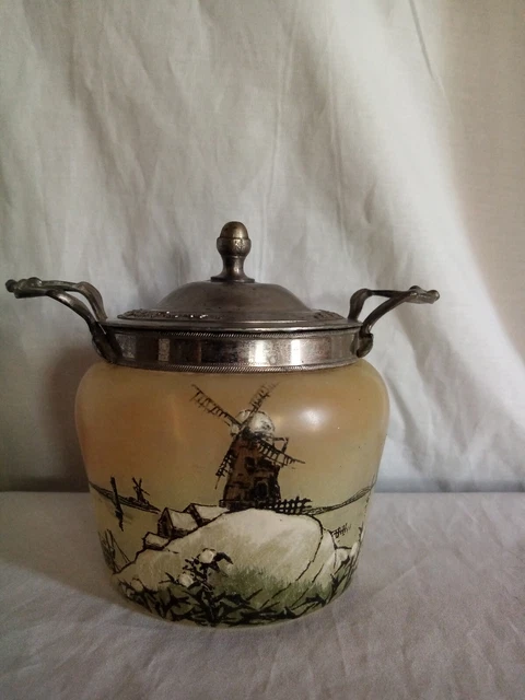 ANCIEN POT, SCEAU à biscuit jem signé, lacustre, moulin EUR 45,00 ...