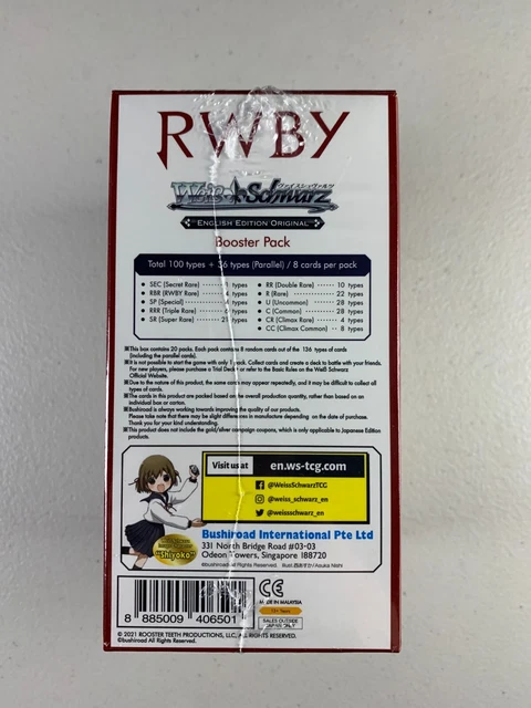 WEISS SCHWARZ RWBY Booster Box $100.00 - PicClick AU