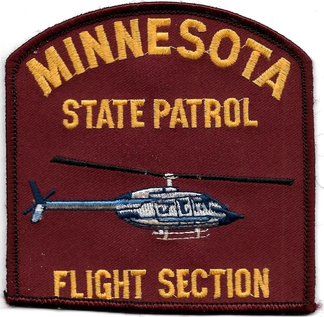 STATE POLICE MINNESOTA HELICOPTER PATROL Police Patch FLIGHT Polizei ...