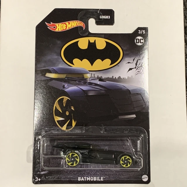 2021 HOT WHEELS BATMAN Batmobile DC Series 3/5 Yellow Rims $9.00 ...