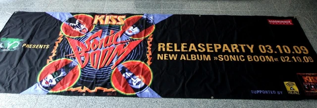 KISS SONIC BOOM Record Company large Promo Banner, Tapestry, Flagge ...