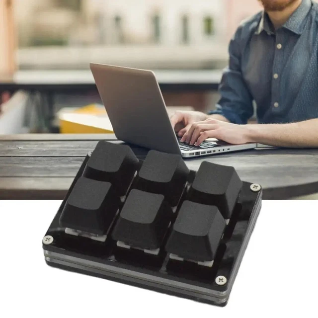PORTABLE 6KEY KEYBOARD Durable Mechanical Keyboard Mini Office Keypad ...