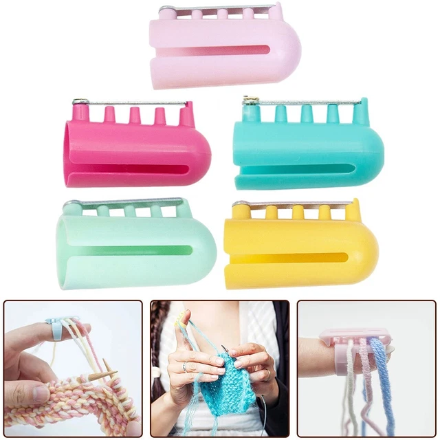 PRACTICAL KNITTING ACCESSORY Plastic Yarn Guide Finger Holder for Easy ...