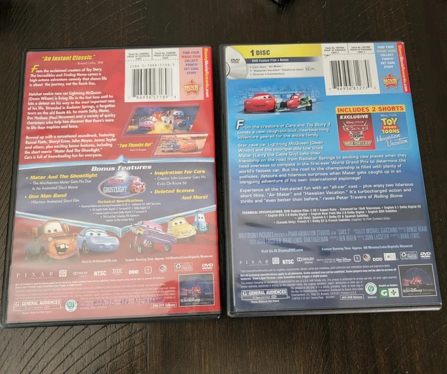 DISNEY'S CARS 1 & 2 DVD lot - Lightning McQueen Mater $13.48 - PicClick CA