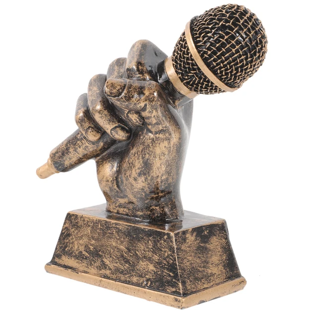 TROFEO GIUBILO MICROFONO-MUSICALE miniatura e premi studente sport EUR ...
