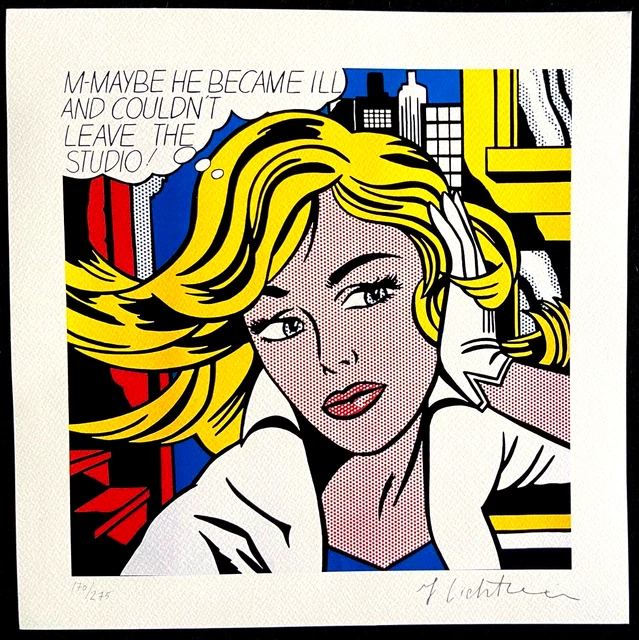ROY LICHTENSTEIN-LITOGRAFIA-1986- (BASQUIAT Andy Warhol Keith Haring Kaws Banksy EUR 292,50 ...