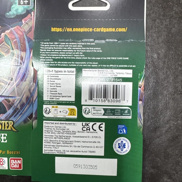 ONE PIECE OP-12 Legacy of the Master 6x Sleeved Booster Packs Eng. TCG ...