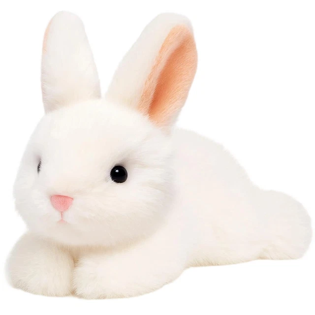 SOFT FLUFFY PLUSH Rabbit Toy Cute White Bunny Perfect Kids Gift Home ...