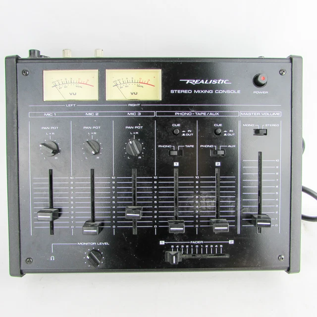 REALISTIC STEREO MIXING Console Model 32-1200C DJ setup mixer £28.99 ...