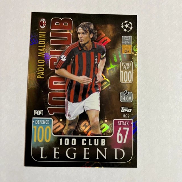 PAOLO MALDINI # LEG 2 match attax 21/22, 100 Carte Club LEGEND. Neuf ...