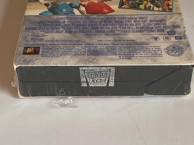 20TH CENTURY FOX, robots, 2005, bande VHS, filigrane, neuf scellé ...
