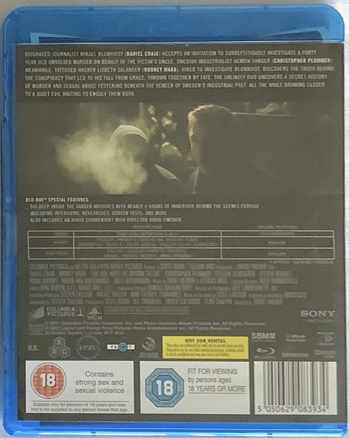 THE GIRL WITH The Dragon Tattoo - Daniel Craig, Rooney Mara - Reg All ...