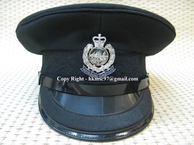 BRITISH COLONIAL ROYAL Hong Kong Police Chief Inspector Visor Cap with ...