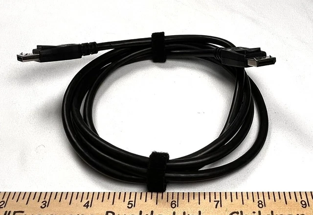 6FT CABLE BLACK Foxconn DisplayPort E124936-G AWM 20276 80C 30V VW-1 ...