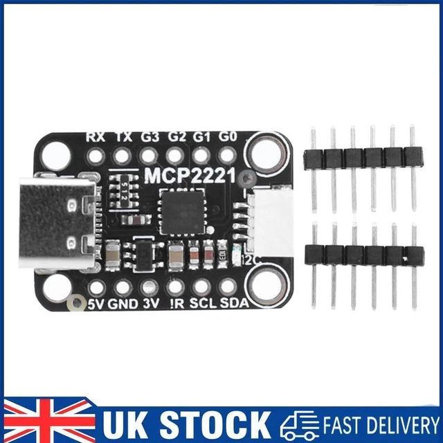 MCP2221A MCP2221A BREAKOUT ADC I2C USB To GPIO Adapter for Stemma QT ...