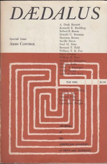 DAEDALUS AUTOMNE 1960 Edward Teller; Kissinger; Fromm; Herman Kahn &c ...