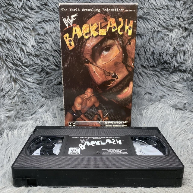 WWF BACKLASH VHS Tape 1999 Stone Cold Rock Boiler Room WWE Wrestling ...