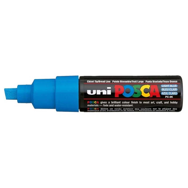UNI POSCA PC-8K Marker Bold Chisel Tip 8.0mm Assorted Pack of 8 ...