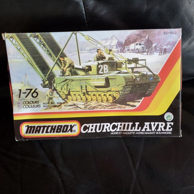 MATCHBOX PK117 CHURCHILL AVRE 1/76th scale three colour model kit £19. ...