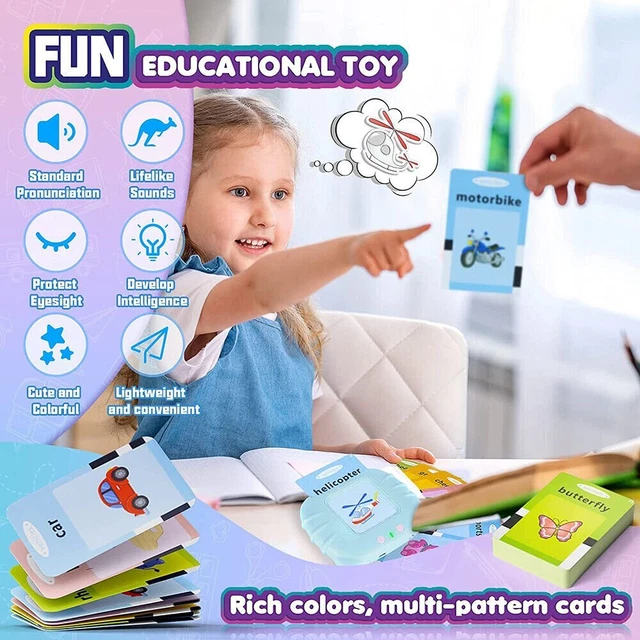 TALKING FLASH CARDS Kids Preschool Words Learning Card Education ...