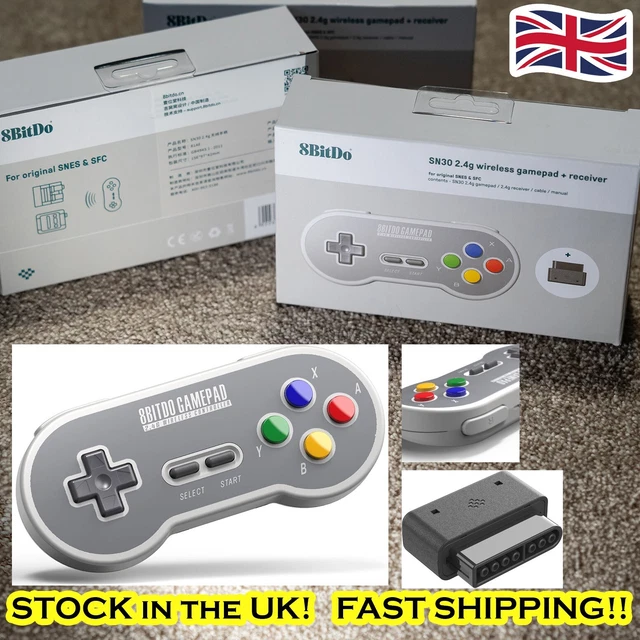 8BITDO SN30 2.4G NT Wireless Gamepad Contro: For Super Nintendo Famicom ...