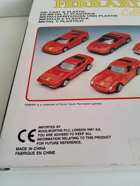 MC SPIELZEUG FERRARI Testarossa, F40, 365 GTB, 348 TS, 250 GTO 5x Set 1 ...