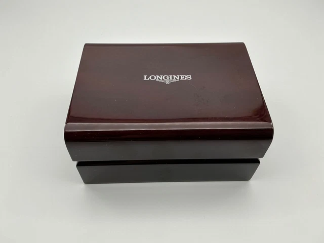 LONGINES RECORD / Conquest Swiss Watch Wooden Presentation Box & Outer ...
