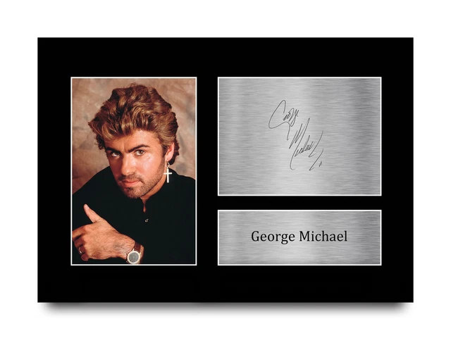 AUTOGRAPHE PRÉ-IMPRIMÉ A4 signé George Michael cadeau photo pour un fan ...