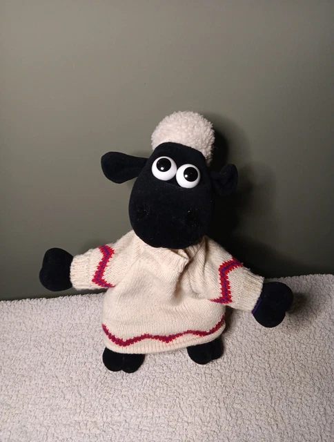 SHAUN THE SHEEP Vintage 1989 Soft Toy Plush In Jumper Sweater By Born ... SHAUN THE SHEEP Vintage 1989 Soft Toy Plush In Jumper Sweater By Born ...