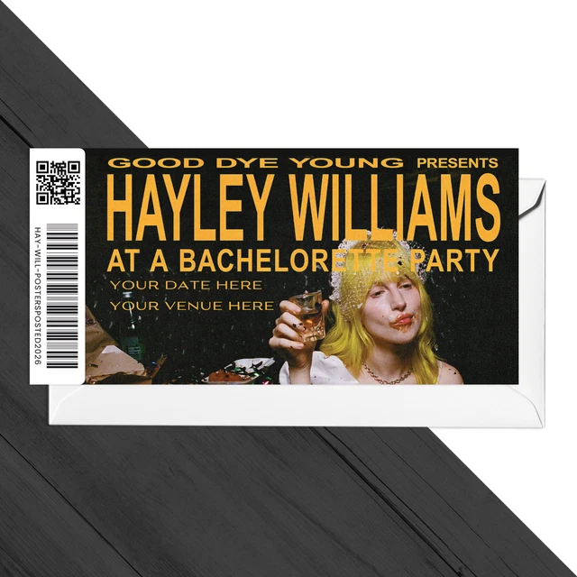 HAYLEY WILLIAMS UK Tour 2026 Mock Ticket Personalised Keepsake ...