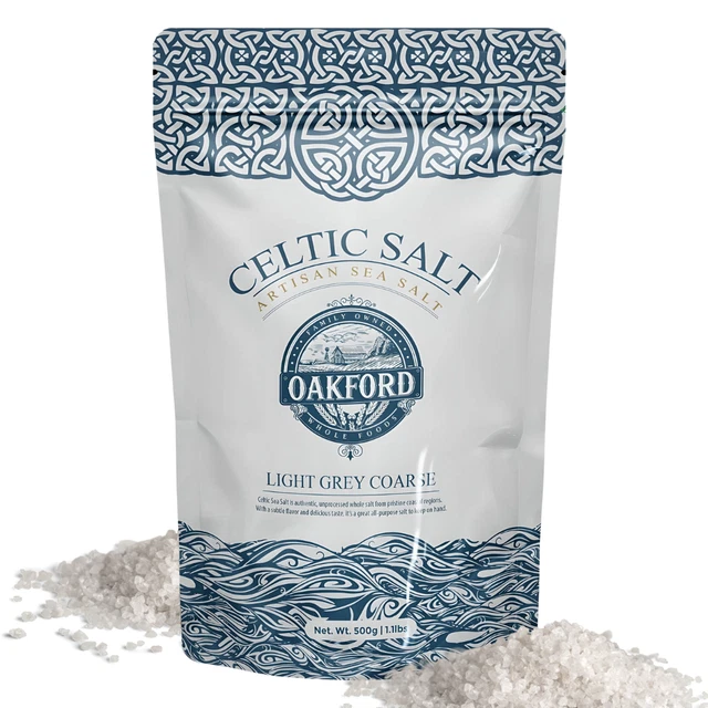 CELTIC SEA SALT - 500g | Light Grey Coarse | 82+ Minerals | Unrefined ...