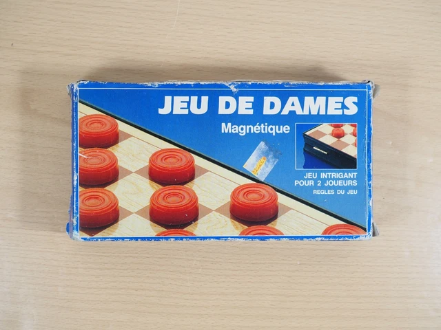 VINTAGE MAGNETIC MINI Draught Checkers Set Made in Hong Kong £14.99 ...