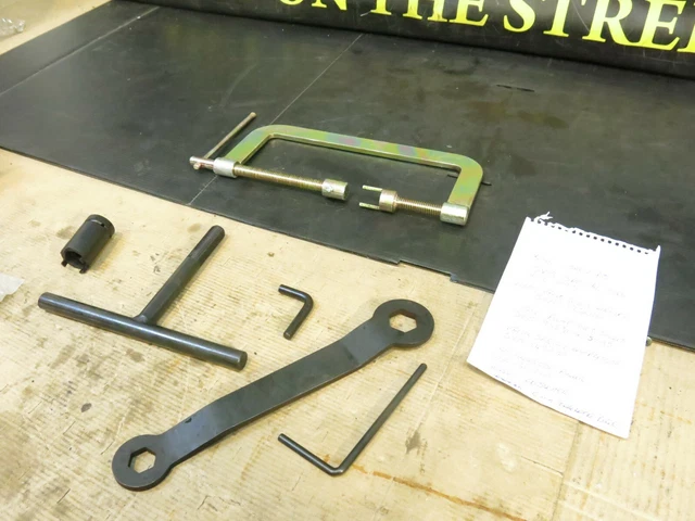 SYM SPECIAL TOOL Kit No5 valve compressor, wrench, tappet, puller. £18. ...