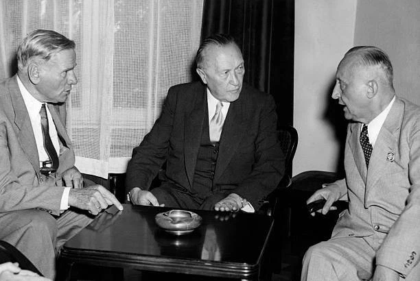 ADENAUER, KONRAD , politician, CDU, FRG, Adenauer is awarded a- 1953 ...